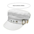 Temacd Women Extended Brim Beret Hat Flat Dome Star Decor Adjustable ...