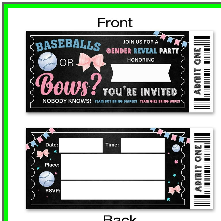 Walmart Gender Reveal Invitations