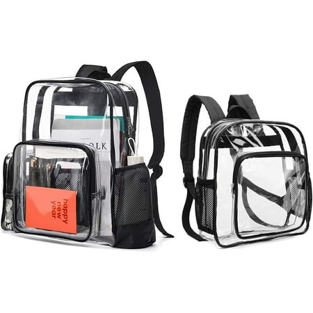 Clear Backpack, Heavy Duty Transparent Backpacks for Adults, Bundle ...