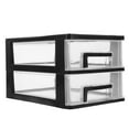 Stackable Home Office Storage Organizer Bin with Pull Out Drawer ...