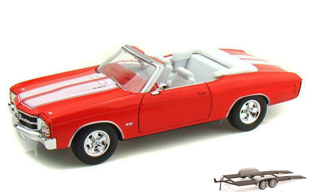 Diecast Car & Trailer Package - 1971 Chevy Chevelle SS454 Convertible ...