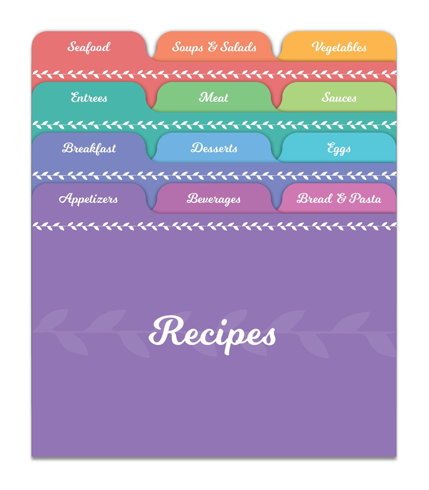 Jot & Mark Recipe Card Dividers | 24 Tabs Per Set Works With 4X6 Inch ...