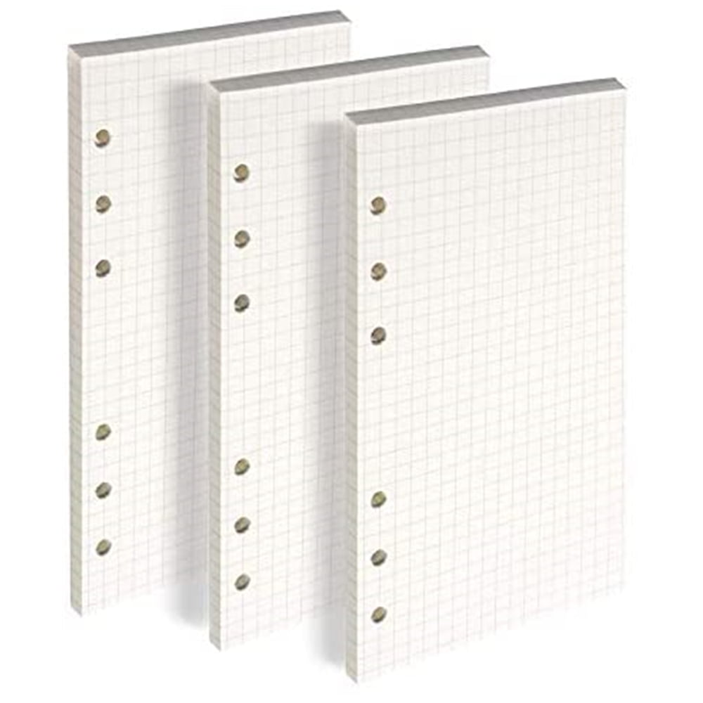 3 Pack Loose Leaf Paper, A6 Refill Paper, 6-Holes Inserts Blank Filler ...