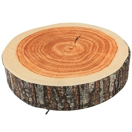 Wood Color Log-shaped Head Rest Decorative Wood Tree Ring Cushion ...
