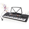 Glarry 61 Keys Keyboard with Piano Stand, Piano Bench, Built In ...