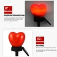 Eoozwa 2PCS Valentines Day Outdoor Decorations Lights Solar Heart ...
