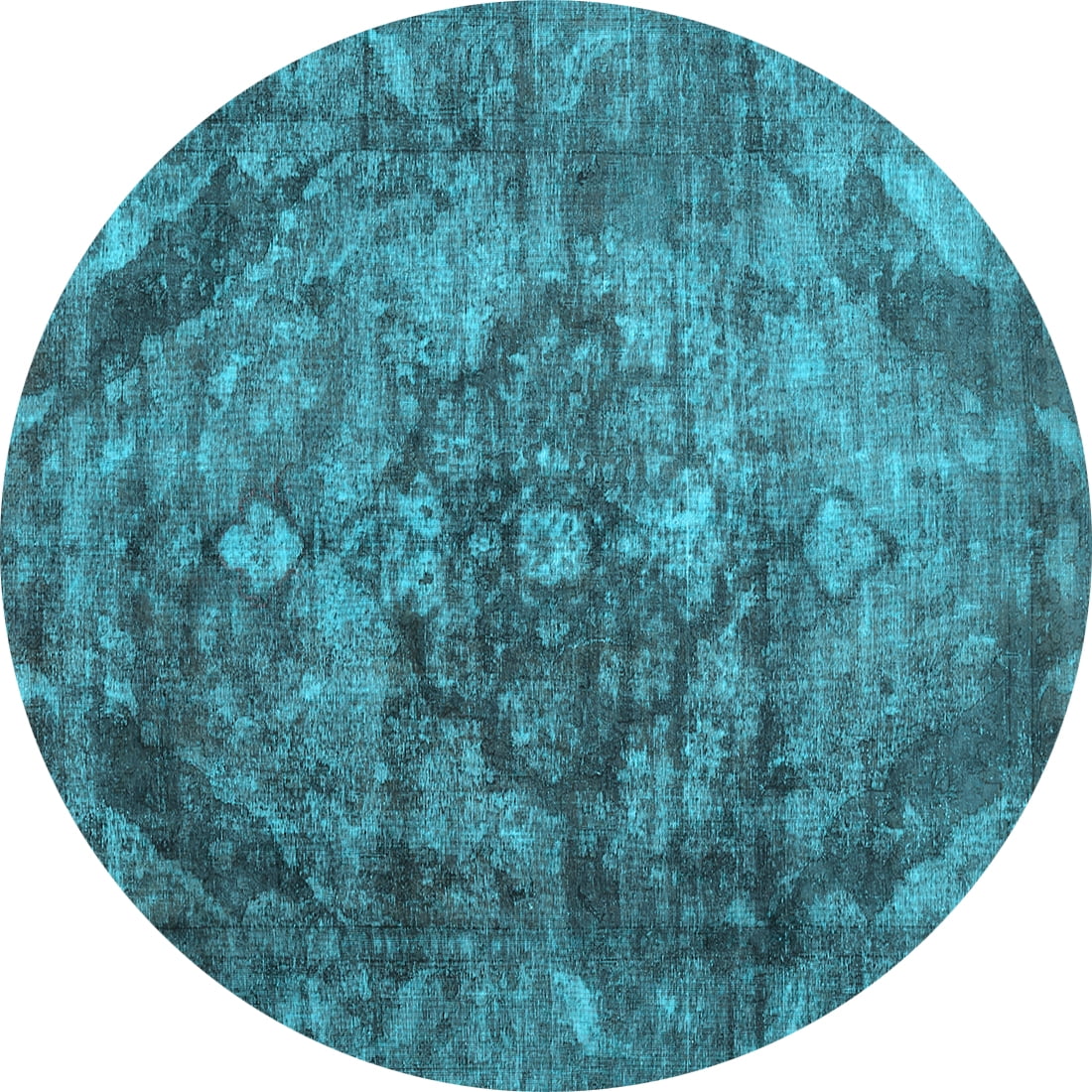 Ahgly Company Indoor Round Abstract Light Blue Contemporary Area Rugs ...
