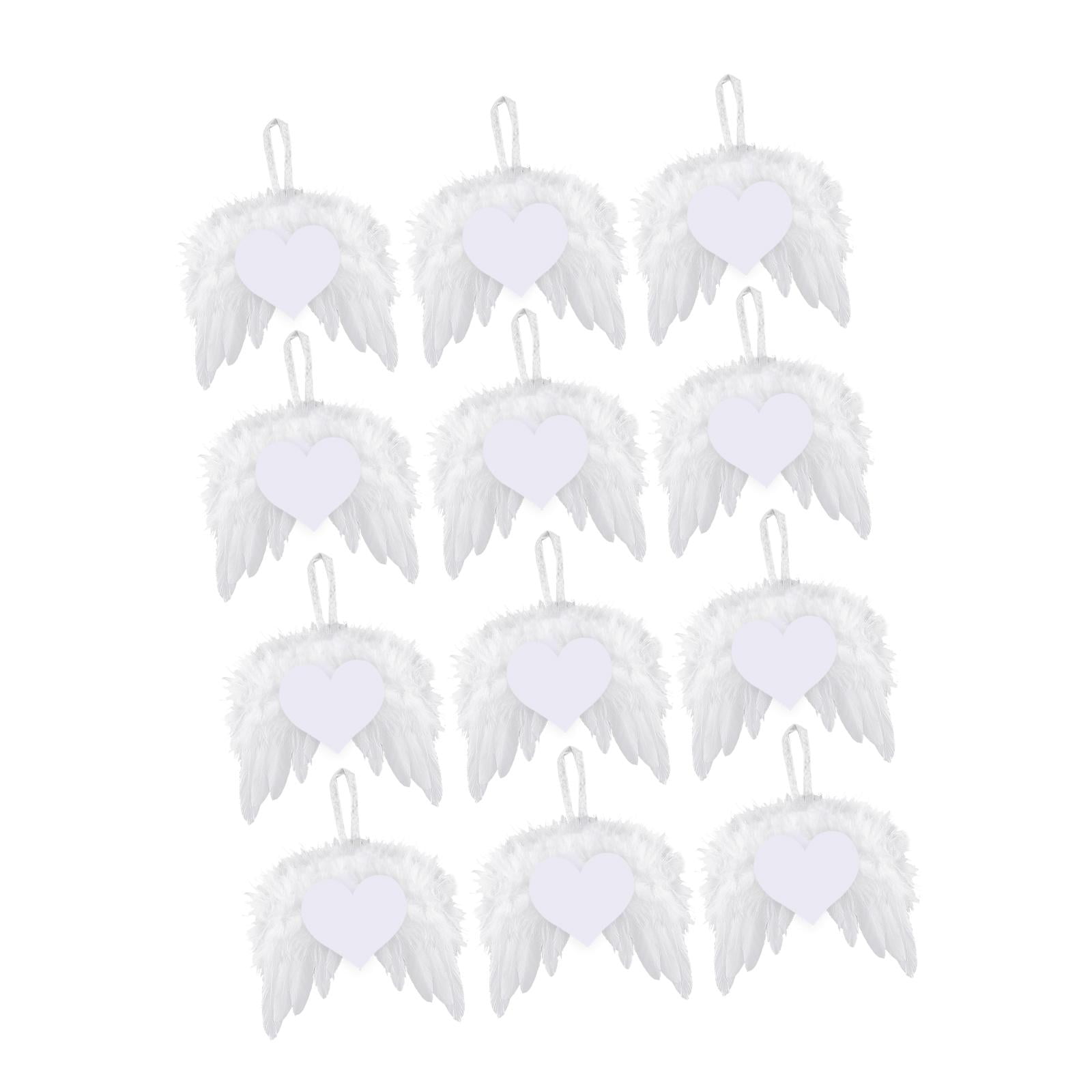 12 piezas de adorno de plumas de ángel colgante elegante para regalo ...