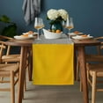 Gray Yellow Color Block Table Runner 13x36 inch Abstract Retro Cotton ...