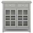 Simpli Home Acadian 36 inch Wide Solid Wood Rustic Entryway Storage ...