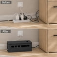 Black Metal Cable Management Box Large Home Office Cord Hiding ...