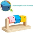 Drmagihm Wooden Hamster Foraging Toy with Rotating Cubes, Interactive ...