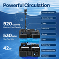 SPECSTAR 530 GPH Submersible Pond Filter Pump + Sterilizer for 920 Gal ...