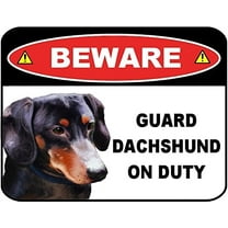SignMission Dachshund Security Sign, 12 x 8 in., Indoor & Outdoor Use ...