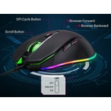 Rosewill Gaming Mouse, 10000 dpi, RGB Backlit, Optical, Wired, NEON M59 ...
