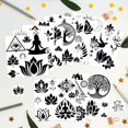 1 Set 12 Sheets 12 Style PVC Stickers Heat Transfer Film for Window ...
