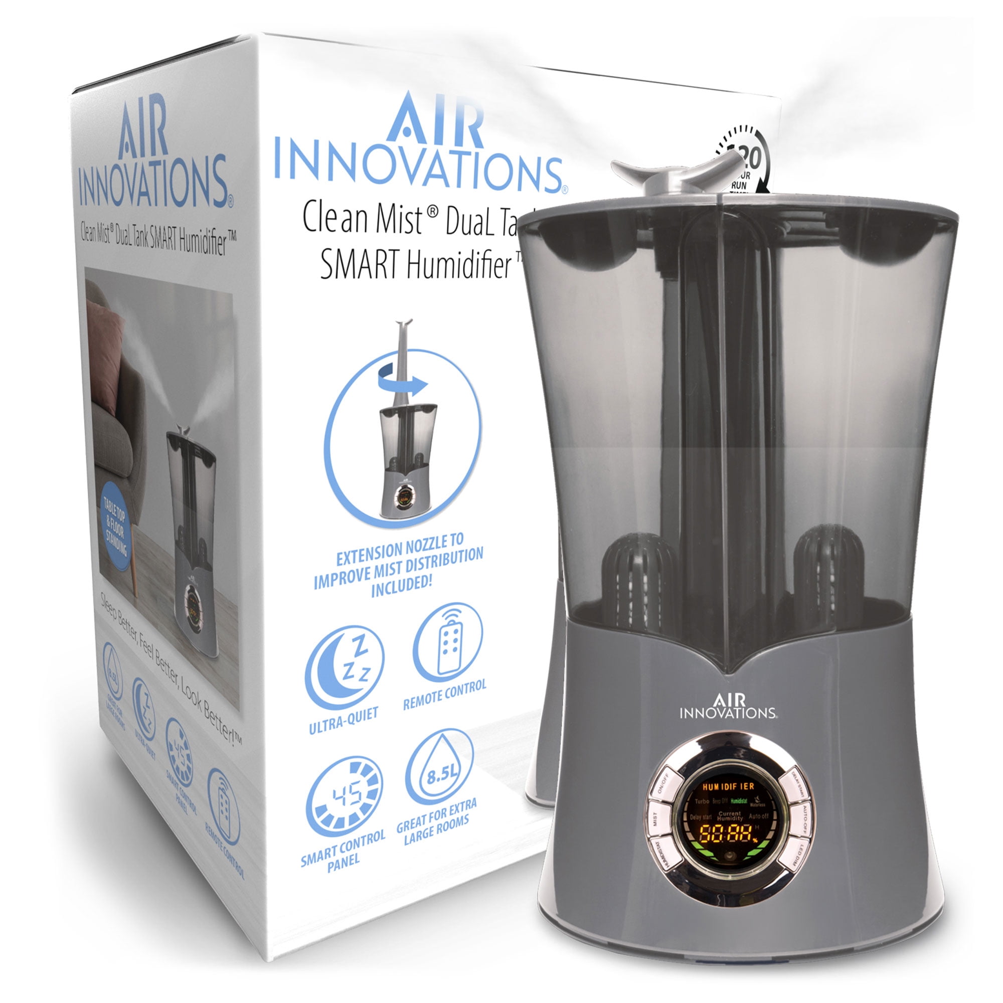 Air Innovations 2.15 Gal. Tank Ultrasonic Cool Mist Digital Humidifier ...