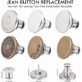 12 Sets Button Pins for Loose Jeans, No Sew Jean Buttons Replacement ...