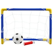 Ksports Foldable 4ft Blue Soccer Goals Net Bundle with Size 4 Ball ...