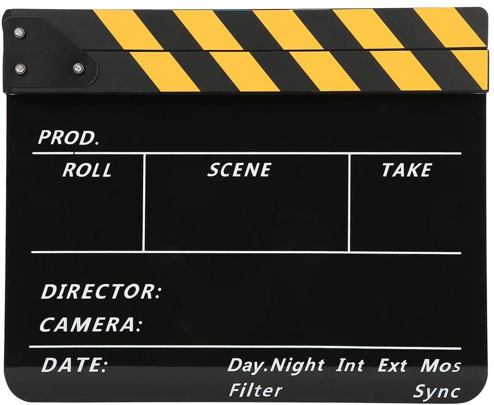 Film Clapperboard 30x25CM Acrylic Movie Clapperboard Professional ...