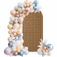 4FT Arch Backdrop Covers, Vintage Rattan Wedding Arch Cover Stretchy ...