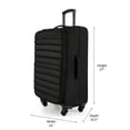 iFLY Softside Fibertech Lugagge, 24" Checked Luggage, Black - Walmart.com