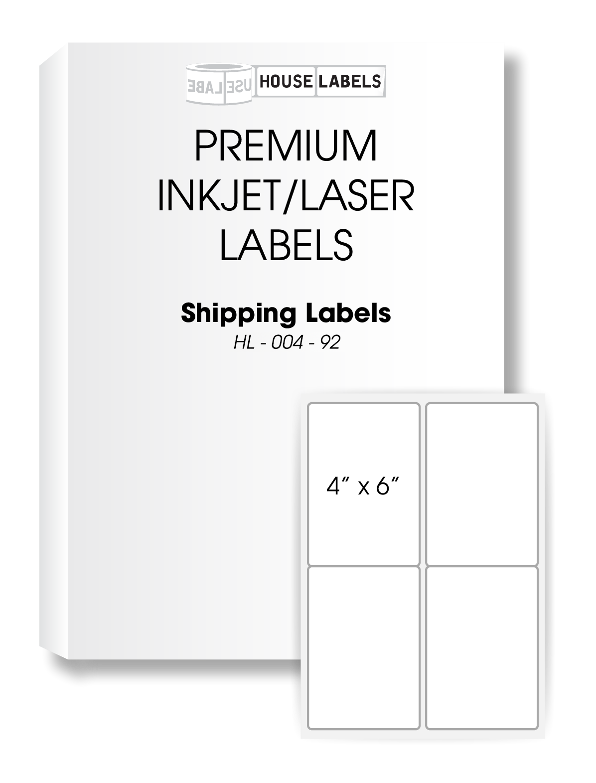 White 4 X 6 Labels 4 Labels Per Sheet Large Sheets 8 5 X 14 For 