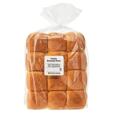 Great Value Brown and Serve White Dinner Rolls, 12 oz, 12 Count with ...