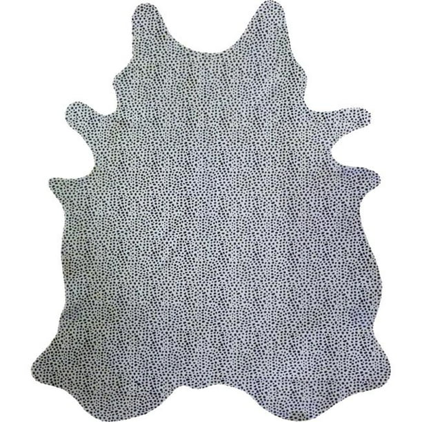 Black & White Stenciled Cheetah Brazilian Cowhide Rug - Walmart.com