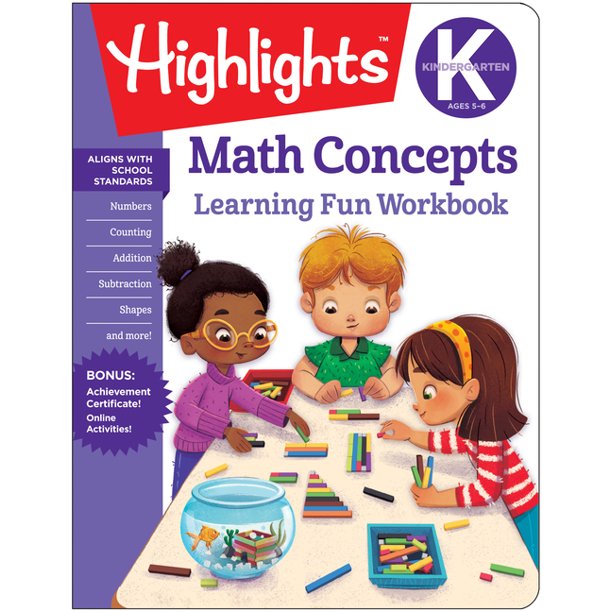 Highlights Learning Fun Workbooks: Kindergarten Math Concepts ...