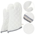 2 Pcs Heat Resistant Mitts Oven Gloves Rack Grill Proof for Men White ...