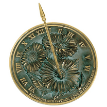 Solid Brass Flowers Sundial, 10" die Nauticalmart - Walmart.com