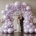 Pearl Purple Balloons Arch Kit, Double Stuffed Matte Pastel Light ...