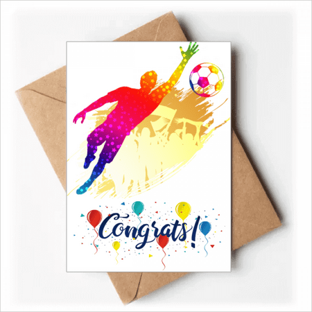 Football Goalkeeper Blocks Soccer Wedding Cards Congratulations ...