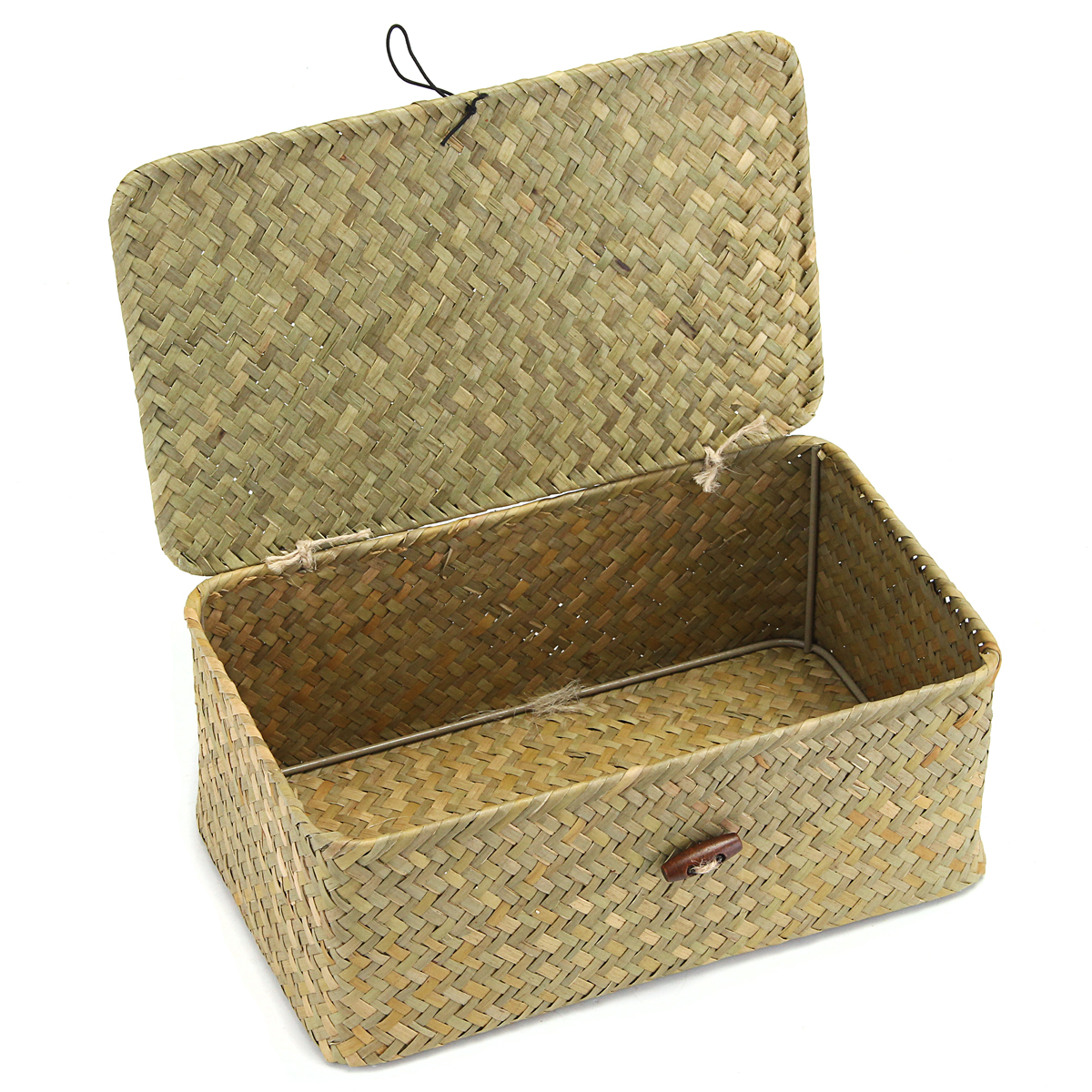 Storage Basket Natural Decorative Handmade Woven Wicker Storage Basket ...
