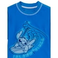 Disney Toddler Boys Lilo and Stitch Short Sleeve Rashguard and Swim ...