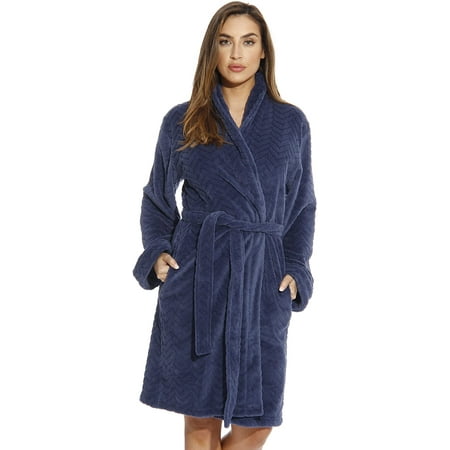 Just Love Kimono Robe Velour Chevron Texture Bath Robes for Women ...