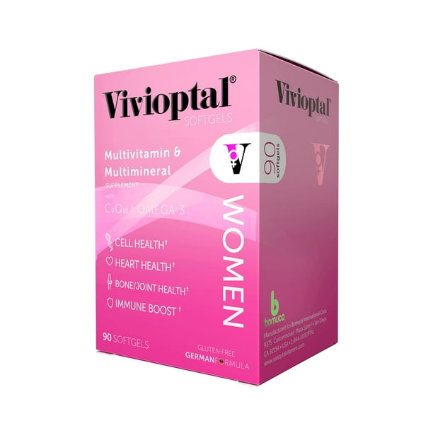 Suplemento multivitamínico y multimineral Vivioptal Women 90 cápsulas blandas | Bodega Aurrera ...