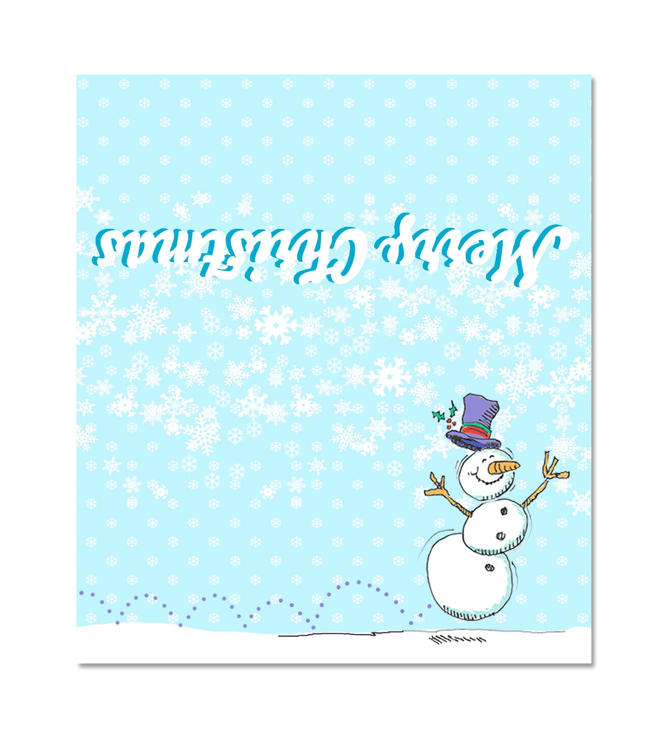Winter Snowman Merry Christmas Table Tent Place Cards - 25 Snowman ...