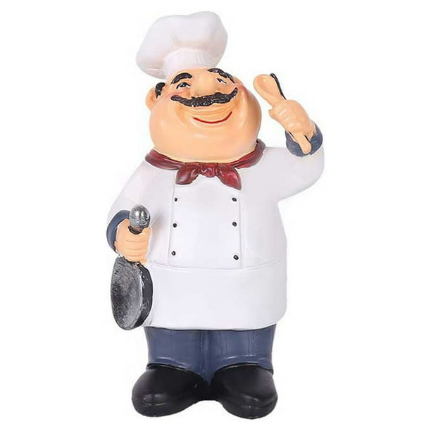 Guardoinrt Retro Resin Chef Figures Kitchen Tabletop Ornament Statue ...
