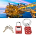 NFTIGB 38mm 1.5in Lockout Tagout Hasp 6 Hole Security Lock with Padlock ...