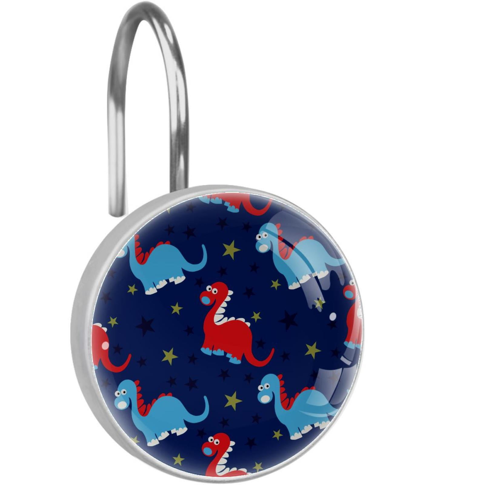 Dinosaur Shower Curtain Hooks（Set of 12）for Home Hotel Shower Rods ...