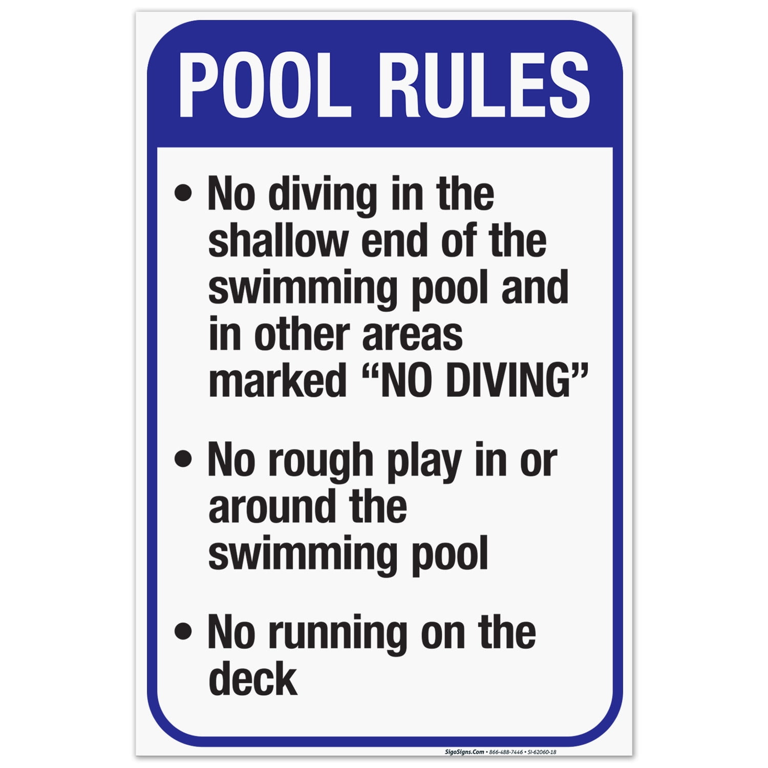 Iowa Pool Rules Sign, Complies With State Of Iowa Pool Safety Code ...