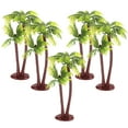 FRCOLOR 5Set Small Palm Tree Decoration Plastic Green Figurines for ...
