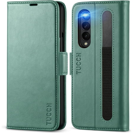 TUCCH Compatible with Galaxy Z Fold 3 Wallet Case with [S Pen Holder ...