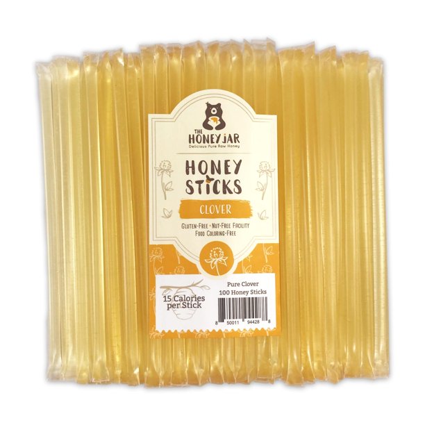 The Honey Jar - Pure American Clover Honey Sticks - 100 Count Package ...