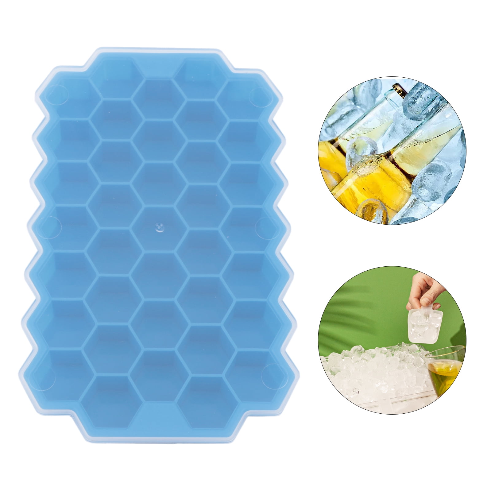 Miumaeov Ice Cube Tray Honeycomb Shaped Flexible Ice Cube Tray with ...
