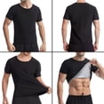 Men Sauna Sweat Vest Slimming Weight Loss Waist Trainer Short Sleeve ...