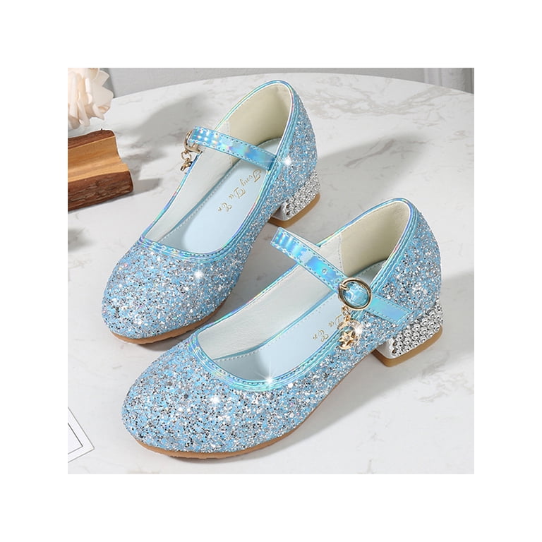 Girls Blue Dress Shoes