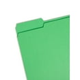 Smead Office Single-Color Green File Folders, 1/3-Cut Tabs, Letter Size ...